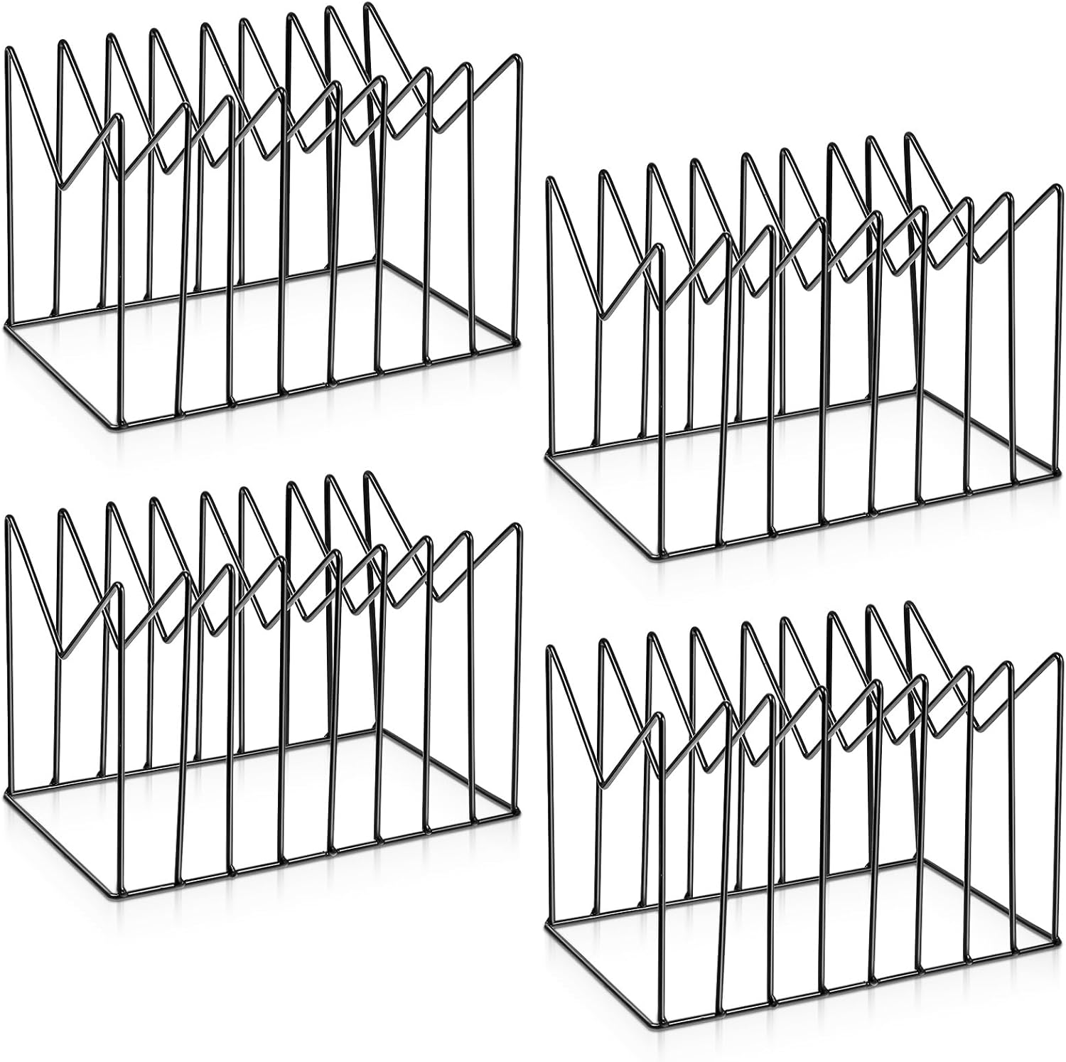 Amazon.com : 4 Sets File Folder Holder, Wire Desk File Organizer/Rack ...