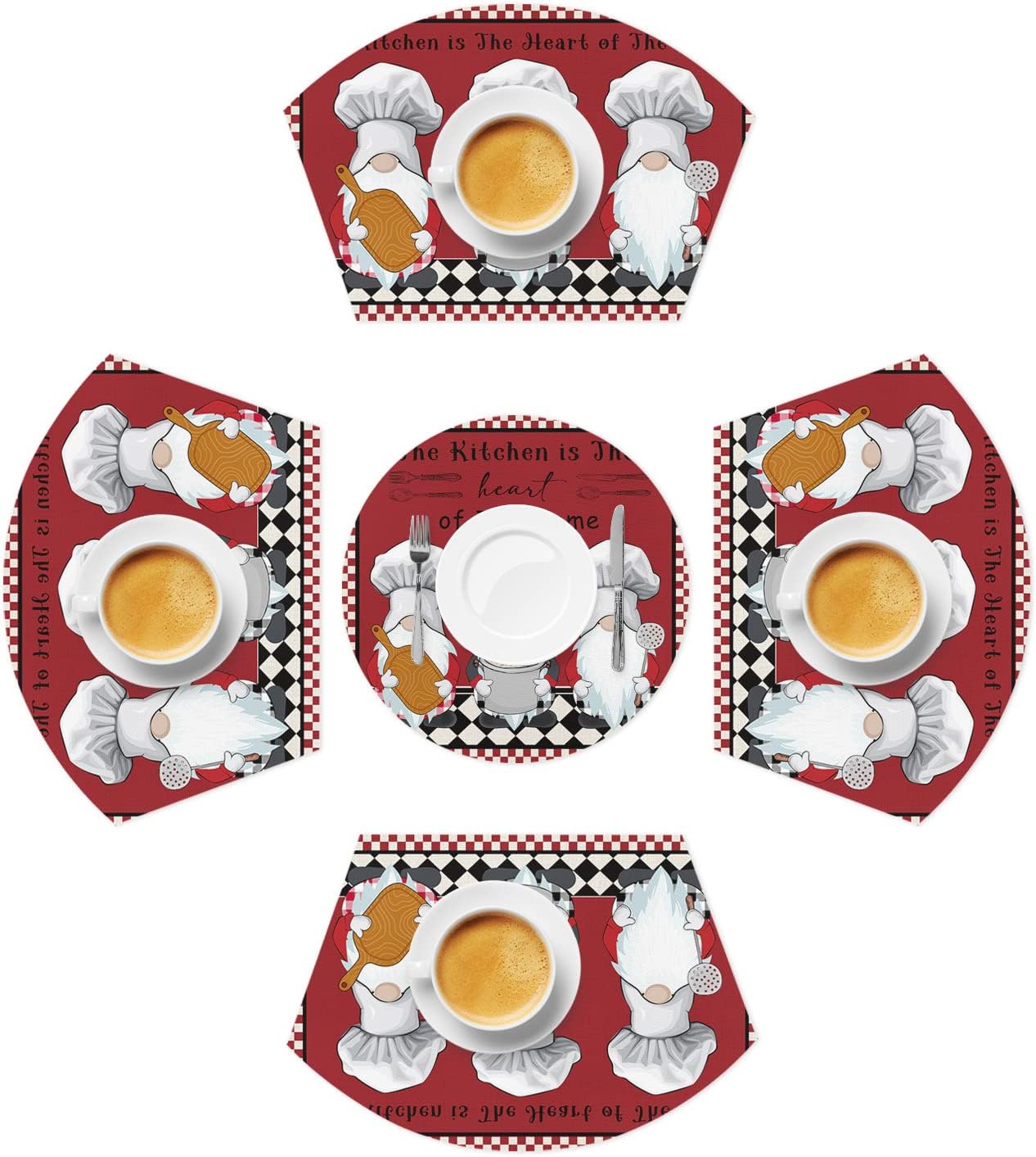 Amazon.com: Placemats for Dining Table, Cartoon Fat Chef The Kitchen is ...