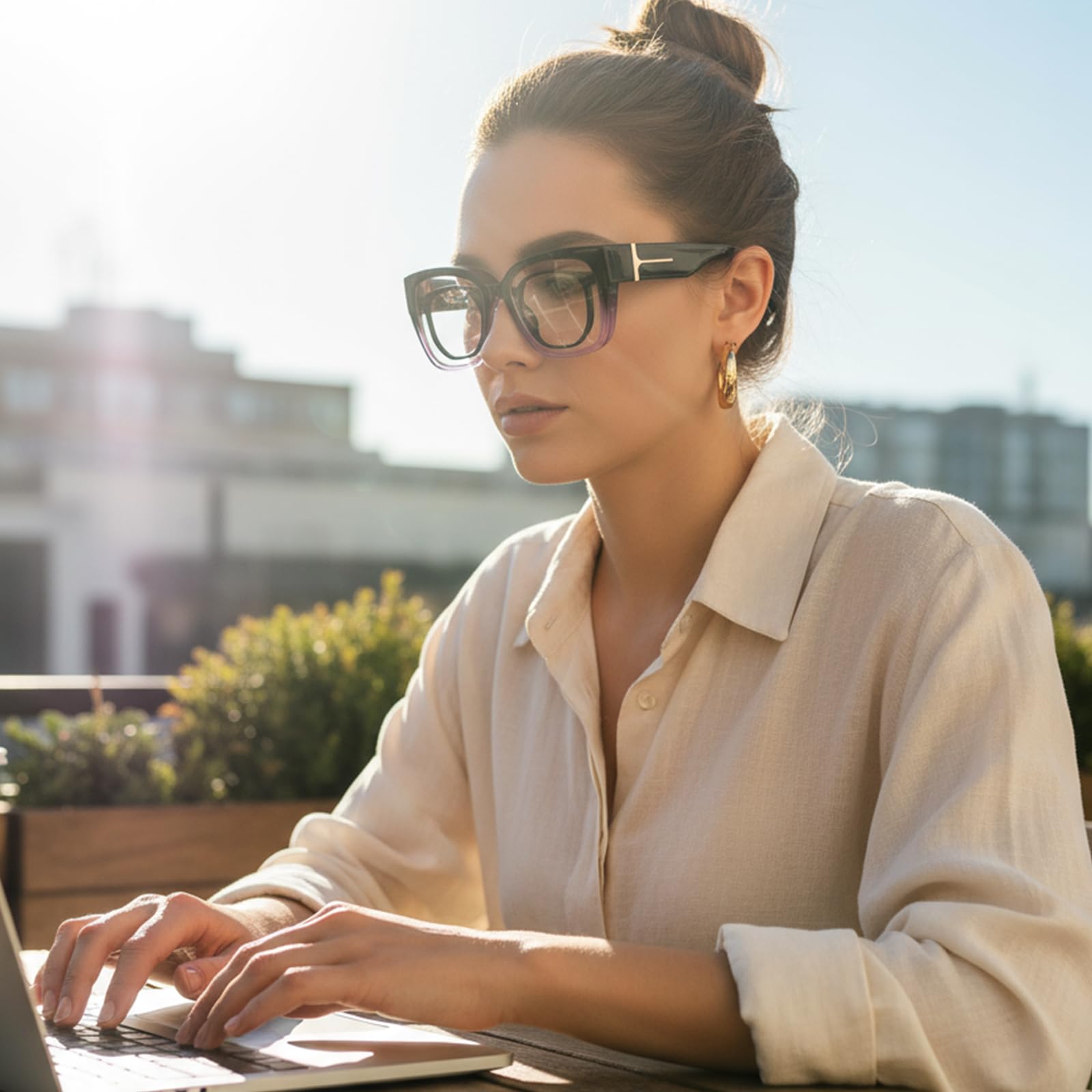 Snapklik.com : LVIOE Fit Over Blue Light Filter Glasses For Women Men