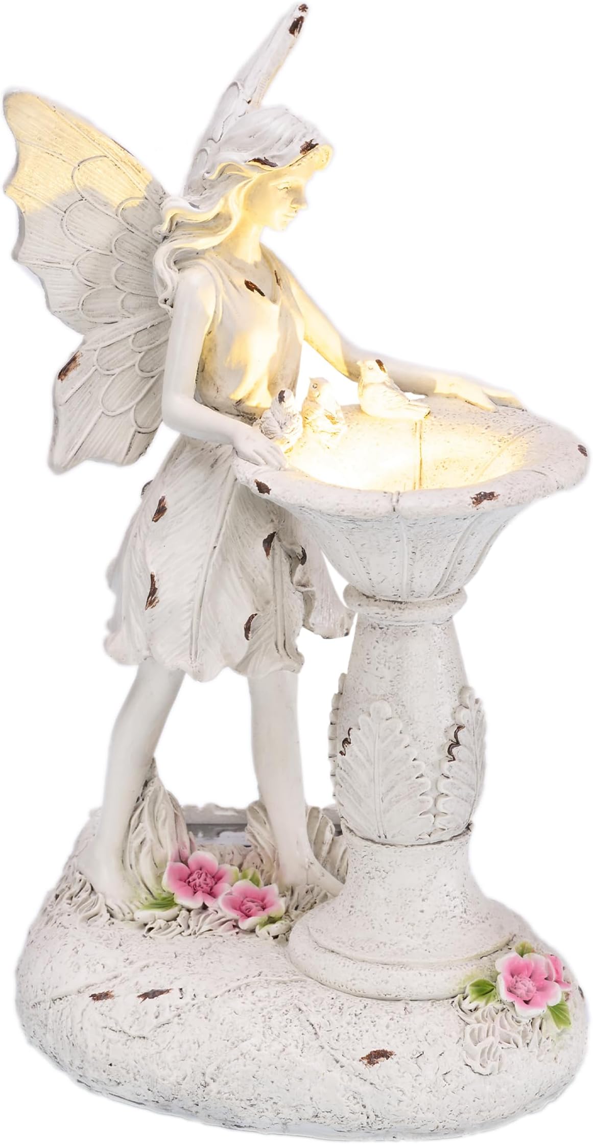 Amazon.com: Floryden Solar Angel Fairy Garden Statue, Classic Flower ...