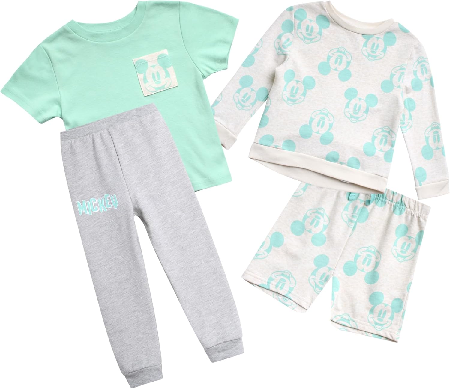 Amazon.com: Disney Boys' Mickey Mouse Pants Set - 4 Piece Short Sleeve ...