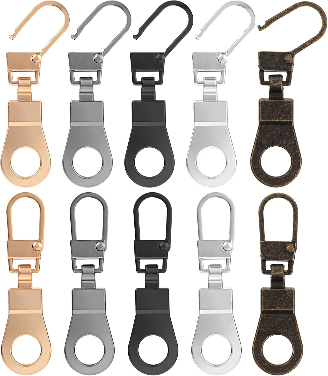 Amazon.com: 10 PCS Zipper Pull Replacement, 1.5 × 0.43 inch Zipper Pull ...