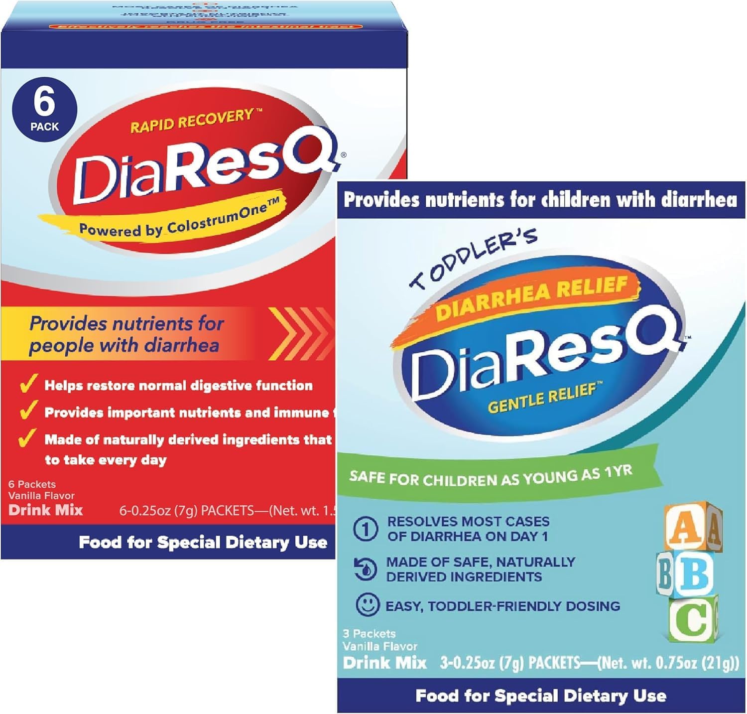 Amazon.com: DiaResQ Gentle Diarrhea Relief & Immunity Support Drink Mix ...