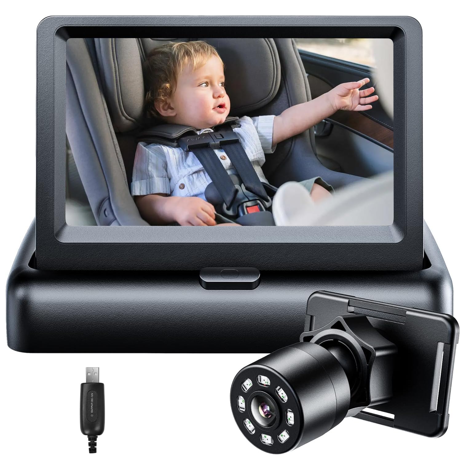 Itomoro Baby Car Mirror, View Infant in Rear Facing Seat with Wide ...