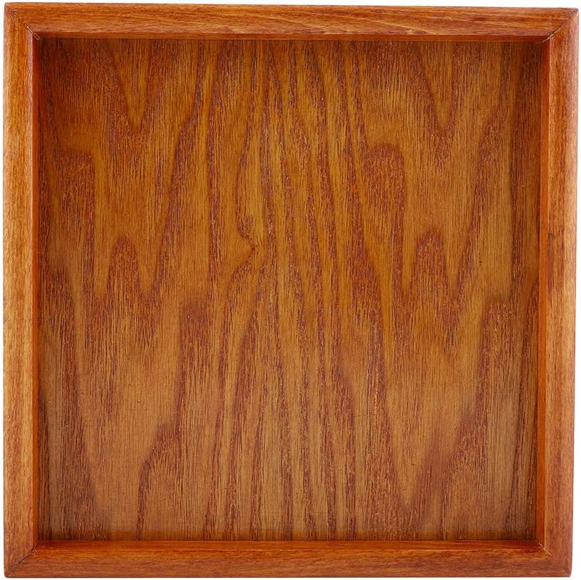 Small Wooden Tray, Square Solid Wood Tea Tray Coffee Sushi Snacks ...