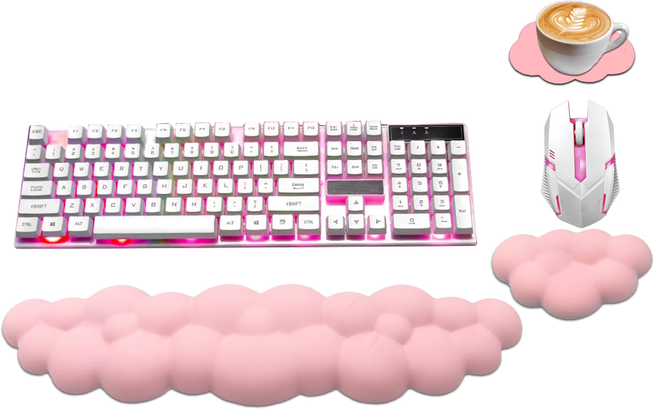 Amazon.com : Ergonomic Keyboard Wrist Rest, PU Leather Memory Foam ...