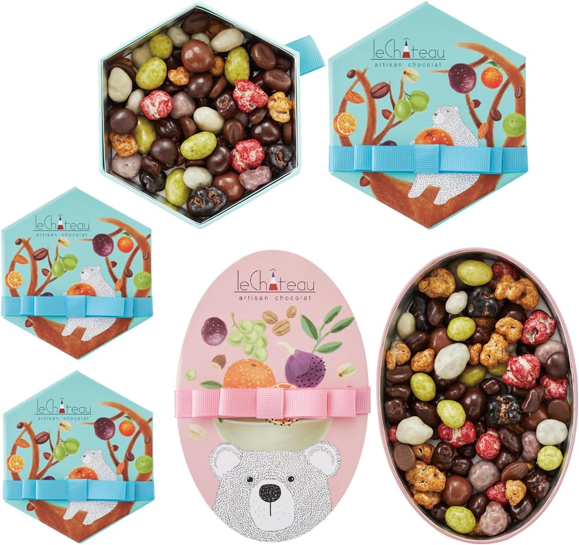 Amazon | [まとめ買い／特典有り]フランス直輸入 ルシャトー『バラエティボックス80g 12種』×3箱、『バラエティボックス115g 12種』×1箱 （各手提げ袋付き）＜計4箱＞【特典 ...