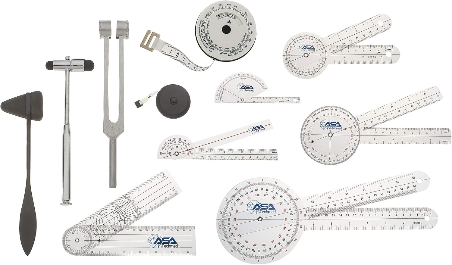 Amazon.com: Goniometer Physical Therapy Complete Set W/Bonus Reflex ...
