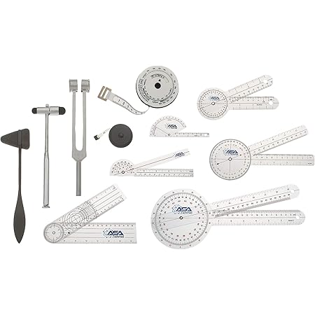 Amazon.com: Goniometer Physical Therapy Complete Set W/Bonus Reflex ...