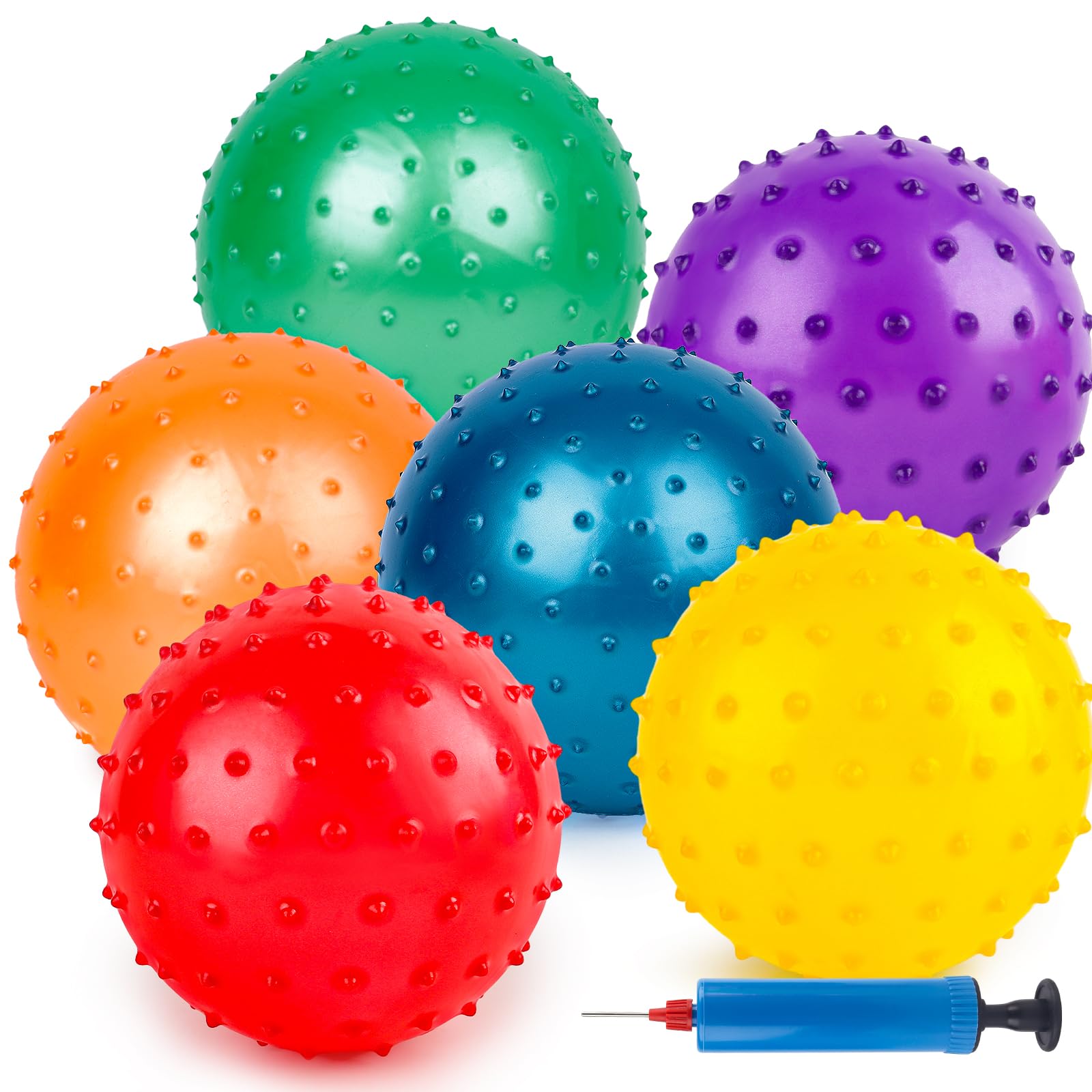 Amazon.com: LOVEINUSA 6PCS Knobby Balls, 12 Inch Sensory Balls Assorted ...