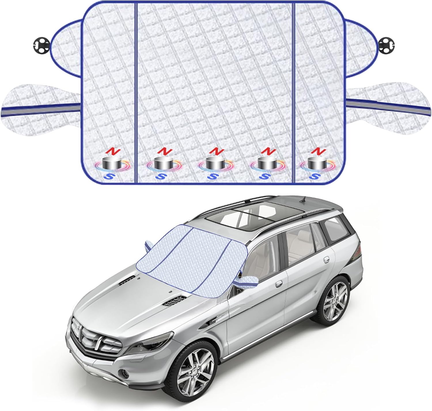 Amazon.com: Car Windshield Snow Cover with Magnetic Edges,Windshield ...