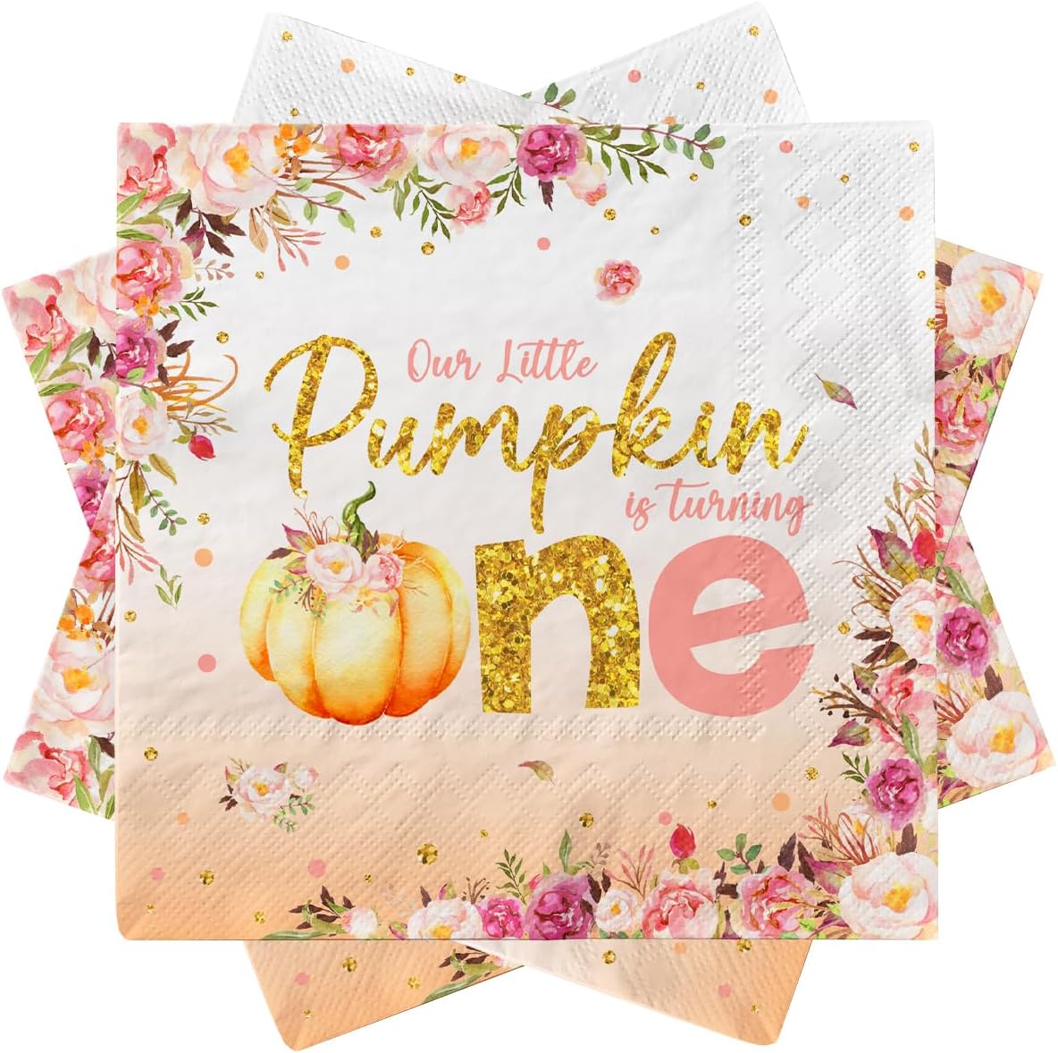 Amazon.com: Little Pumpkin First Birthday Decorations-40pcs Little ...