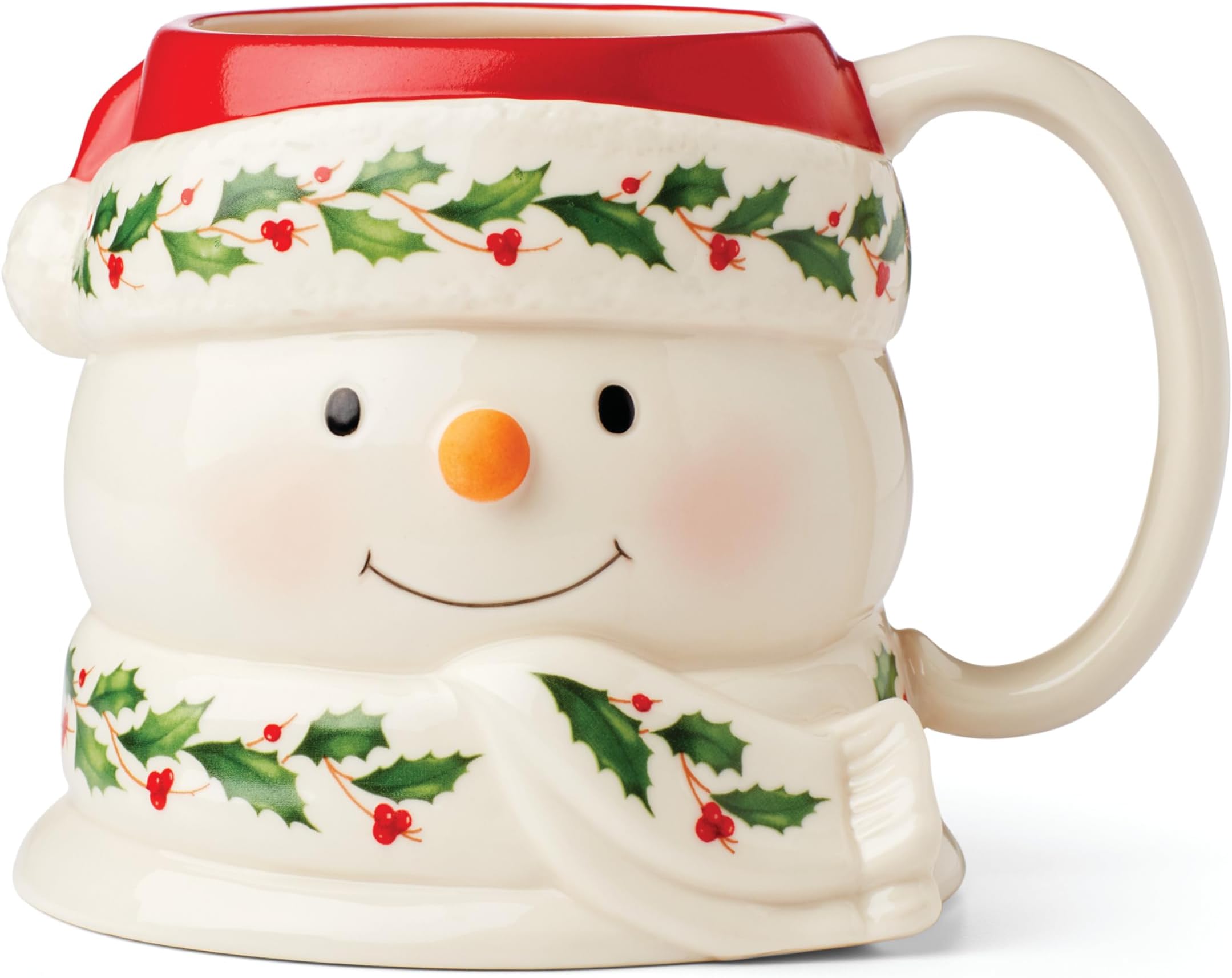 Amazon.com | Christmas Ceramic Classic Santa Heads Beverage Drinking ...