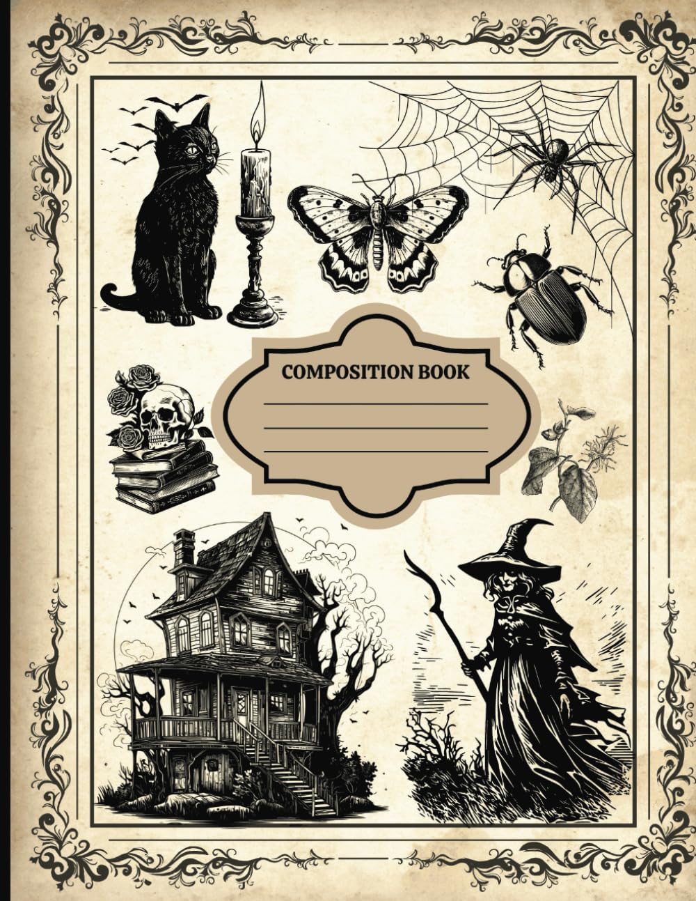 Vintage Witchy Composition Notebook | Witchy Gifts for Women | Witch ...