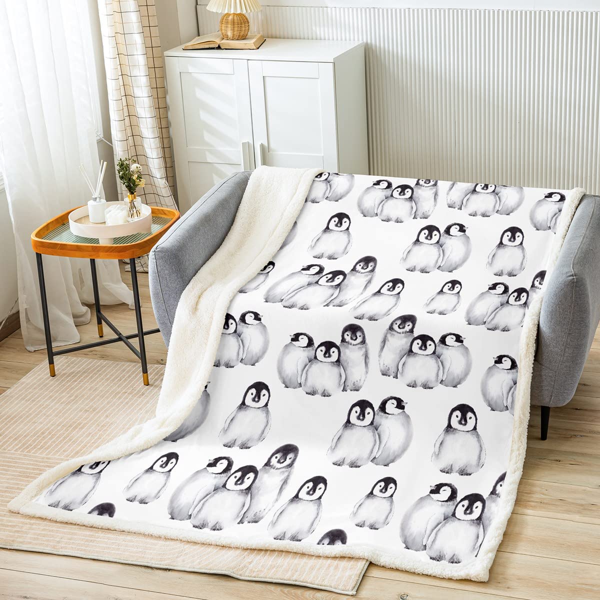 Amazon.com: Penguin Throw Blanket Baby Size For Kids Boys Girls ...