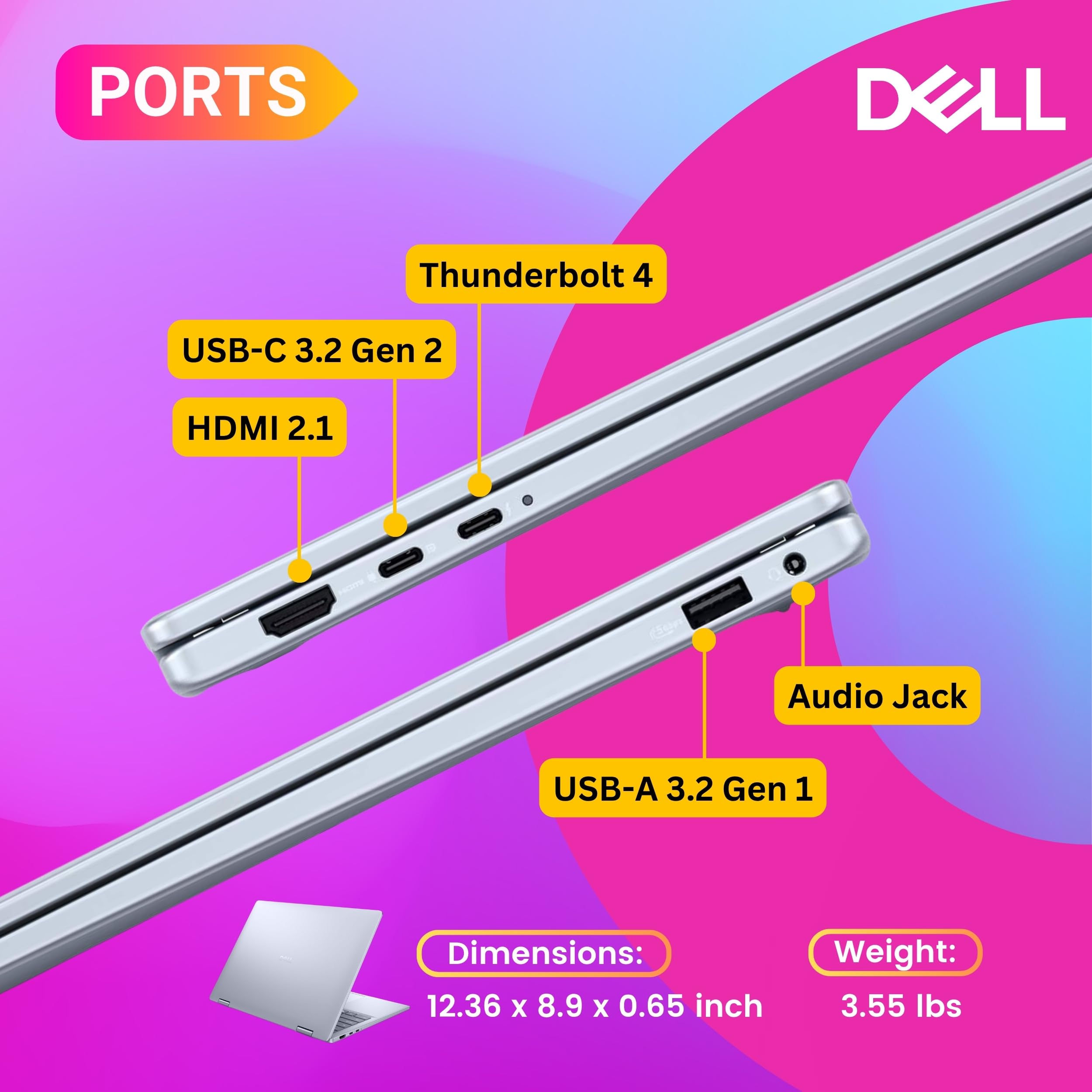 Snapklik.com : Dell 14 Plus 2-in-1 AI Ready Laptop, 14" 2K Touchscreen ...