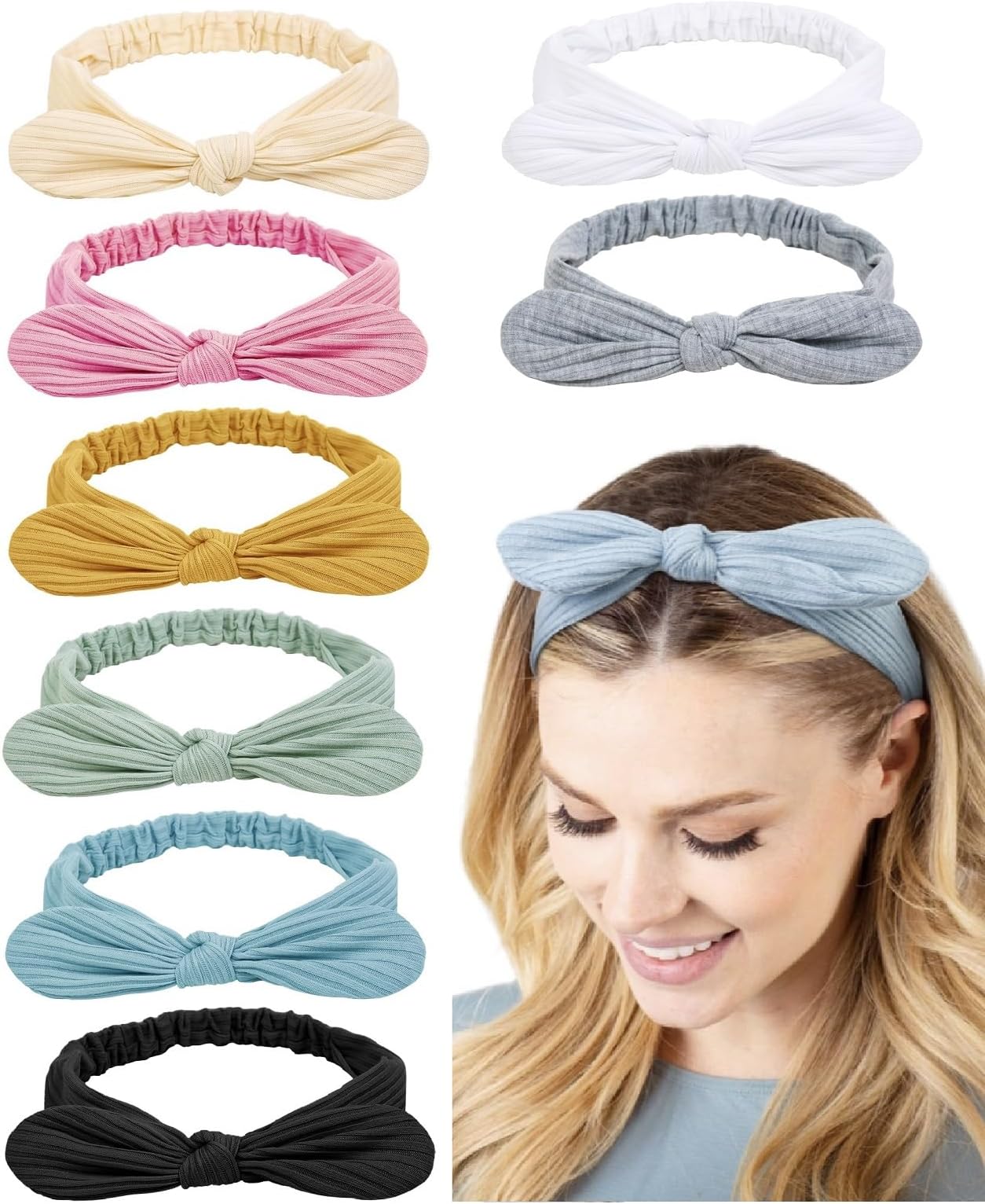 Amazon.com : TERSE White Headbands for Women Trendy Non Slip Headband for Short Hair, Cute ...