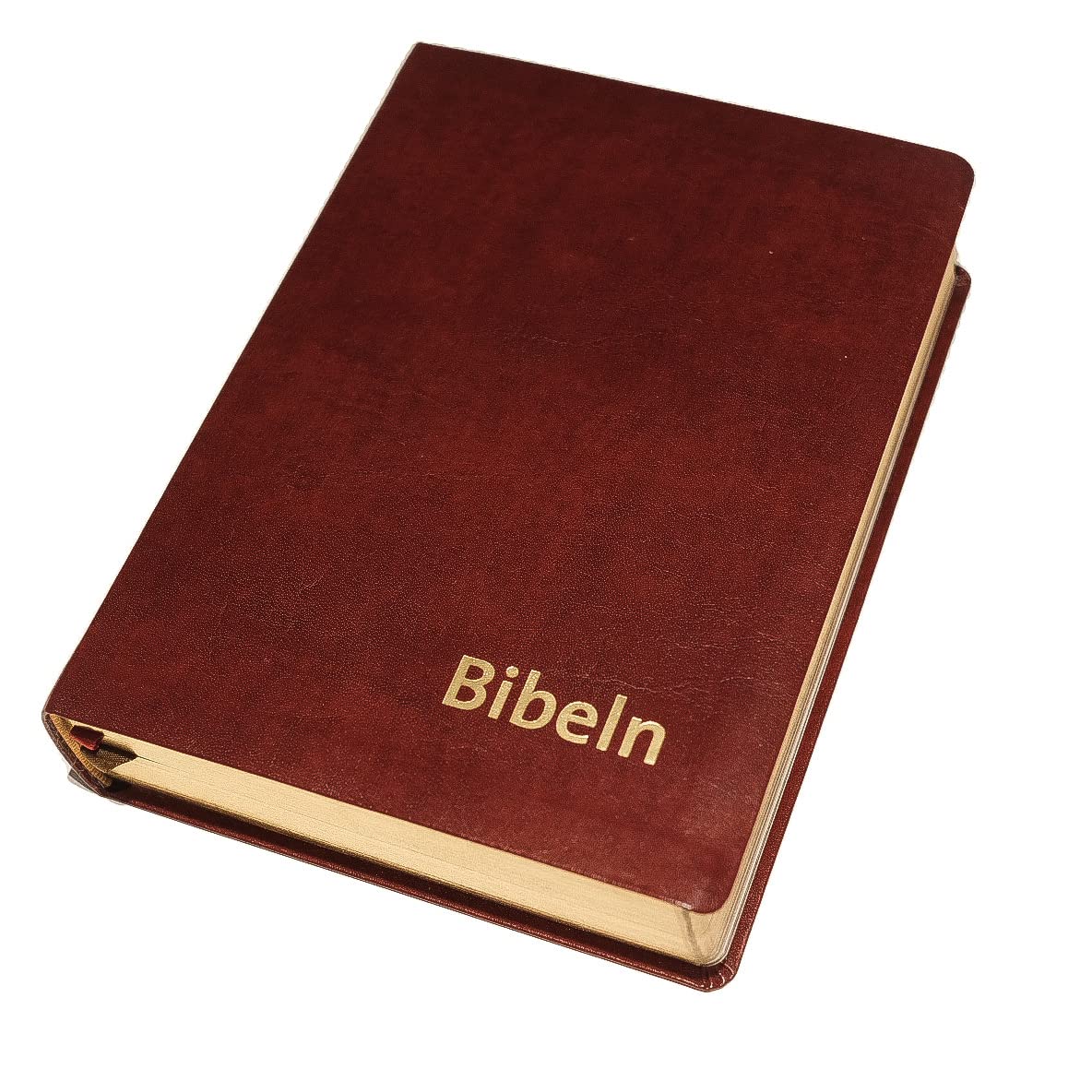 Amazon.com: Swedish Bible Burgundy Leather Bound with Golden Edges ...