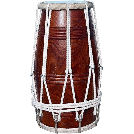 MUSIQAA JAHAN® 0989 Special HALF RASSI Dholak Drum Sheesham Wood ...