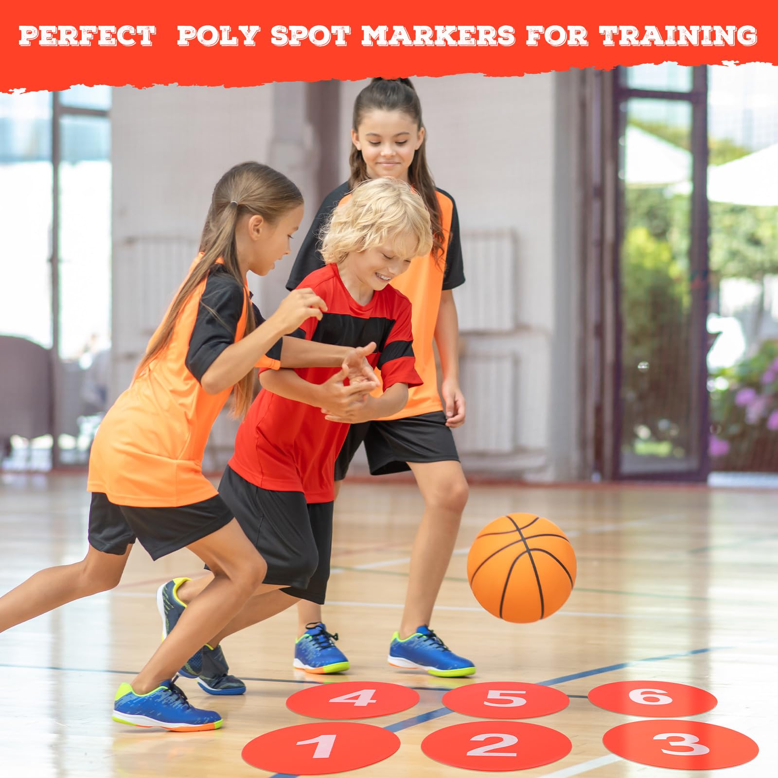 Jexine 24 Pcs 9 Inch Poly Spot Markers for Agility with Bag Numbered ...