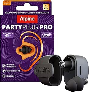 Alpine PartyPlug Pro Ear Protection Earplugs for Concerts, Festivals ...