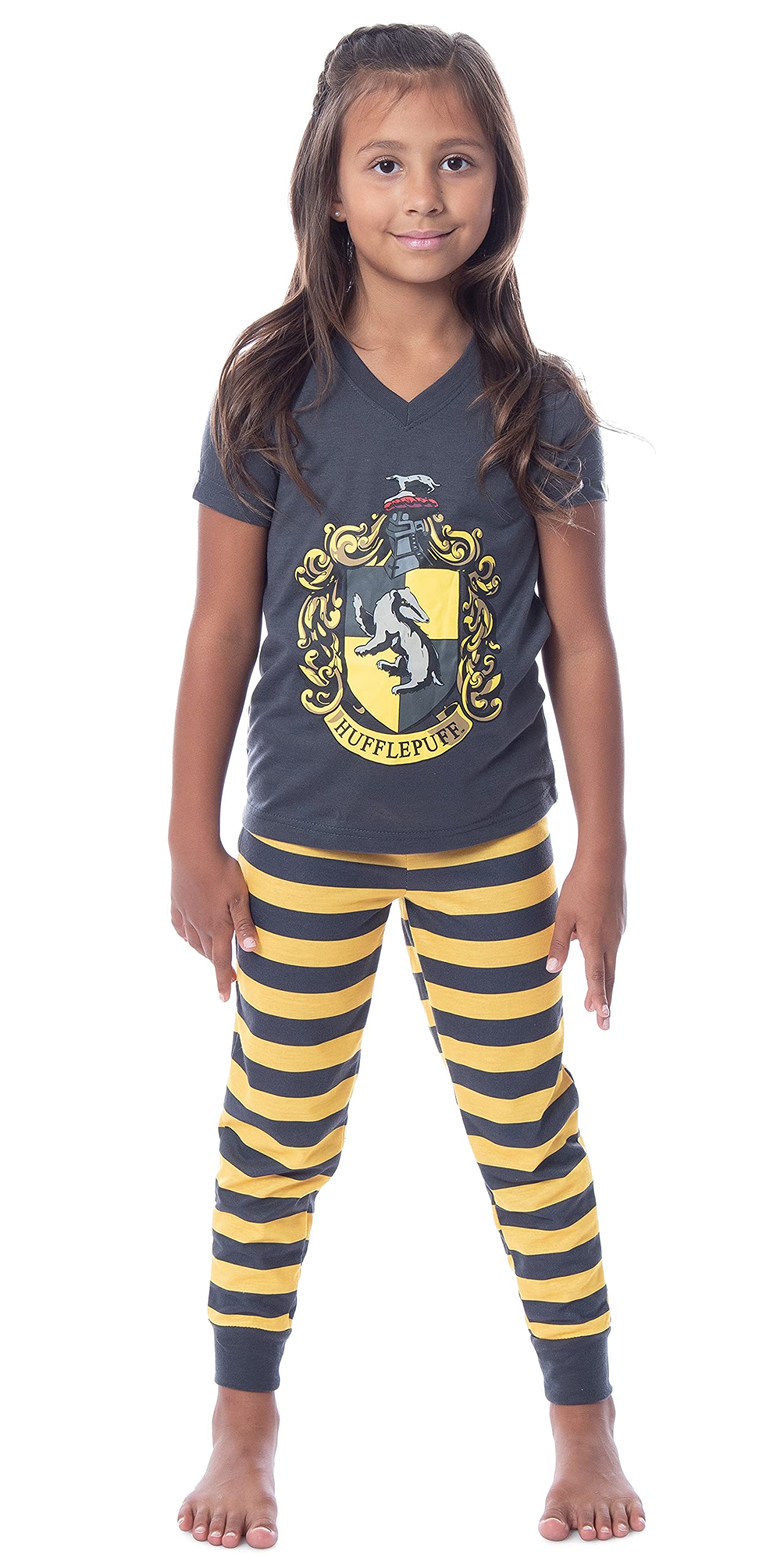 Snapklik.com : Harry Potter Big Girls Hufflepuff House Crest Pajama Set ...