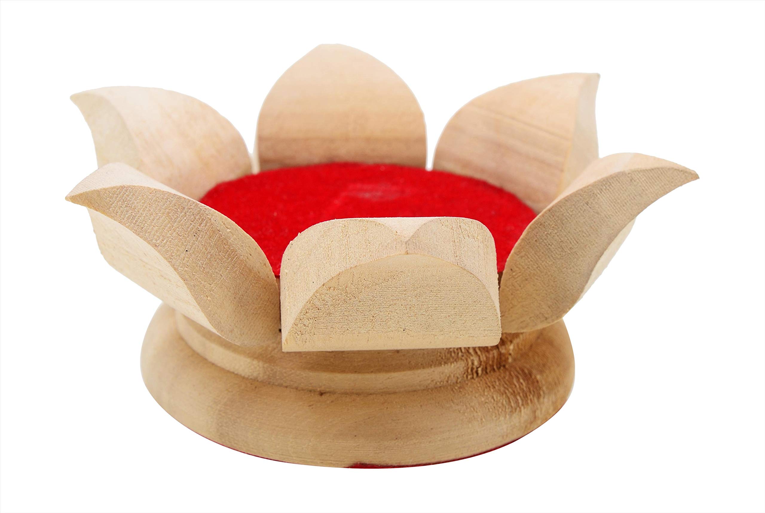 Buy KESAR ZEMS Wooden Stand Lotus Shape for Meru Shri Yantra, Gold Idol ...