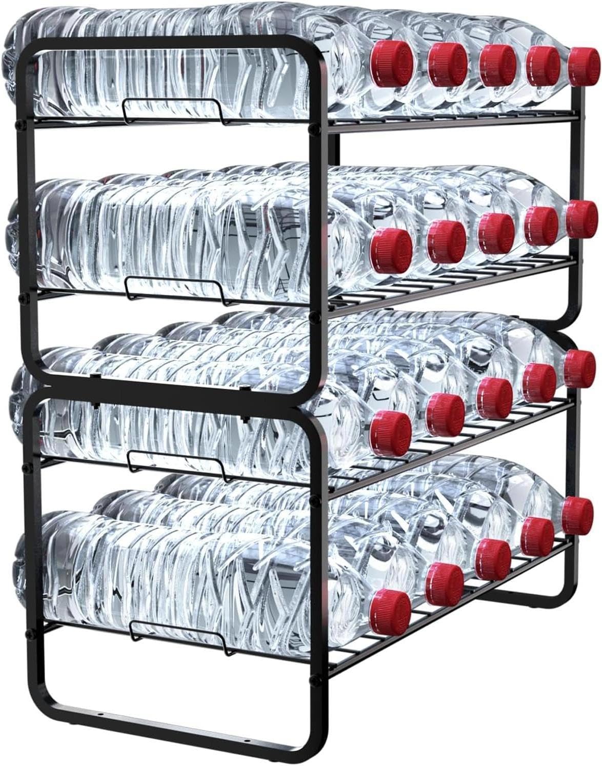 Amazon.com: MOOACE 2 Tier Water Bottle Storage Rack, 2 Pack Stackable ...