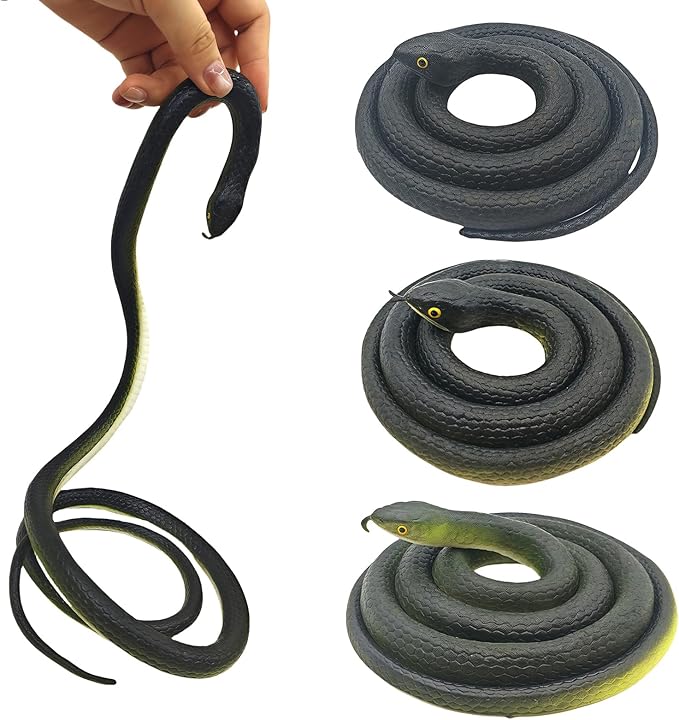 Amazon.com: YFANITI 3 Pieces Realistic Fake Rubber Snake,Garden ...