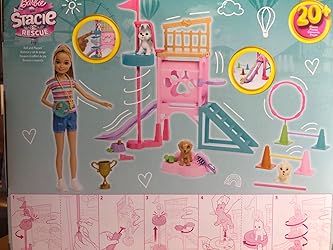 Amazon.com: Barbie and Stacie to The Rescue Doll & Playset, Puppy ...