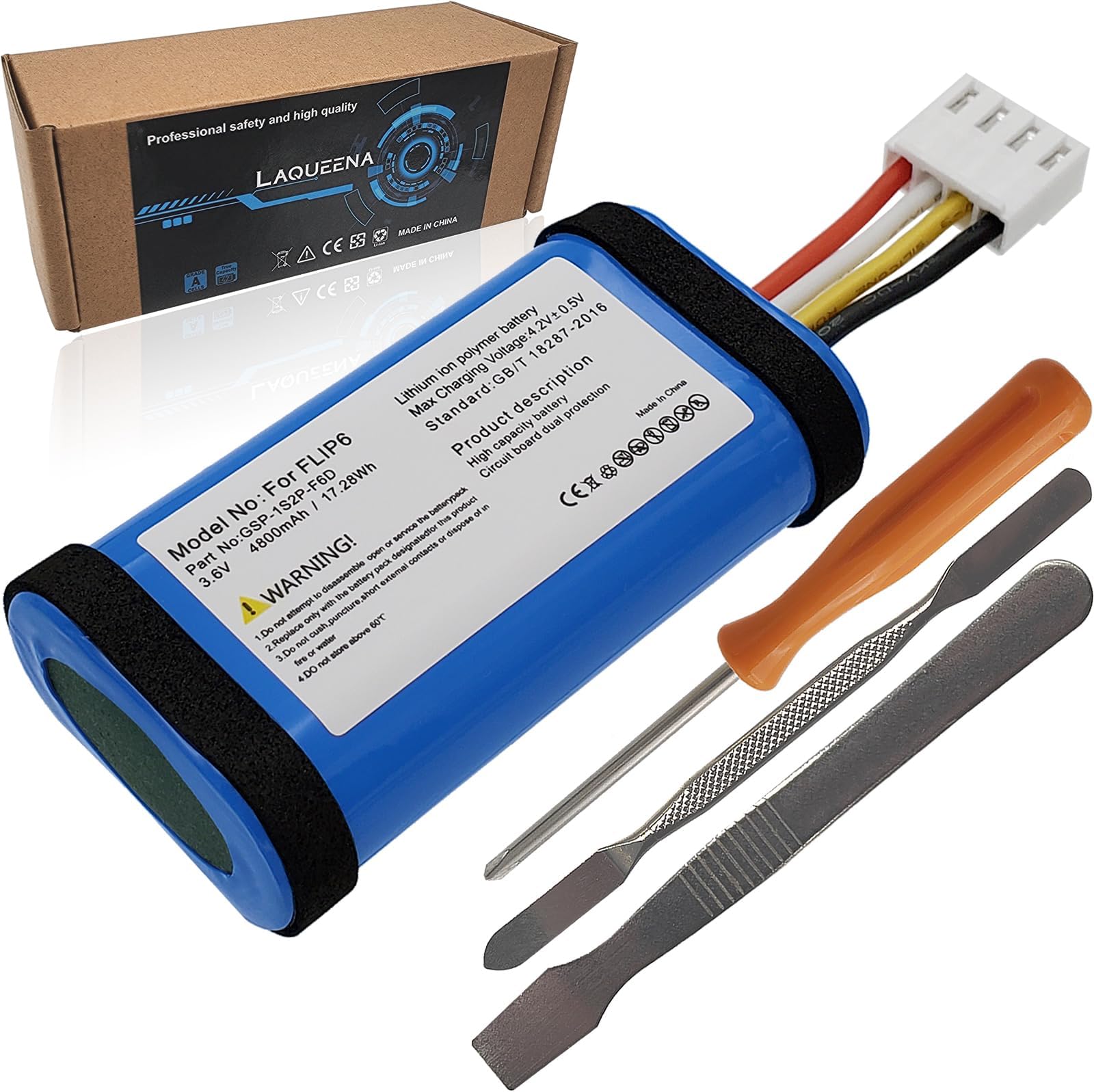 Amazon.com: LAQUEENA GSP-1S2P-F6D 4800mAh Battery Compatible with JBL ...