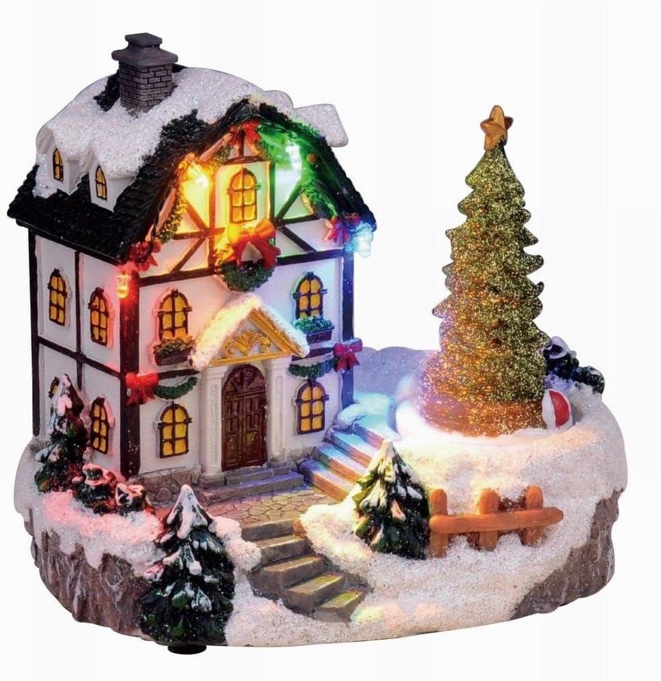 Amazon.com: Lightahead® Christmas LED Lighted House Sculpture Musical ...