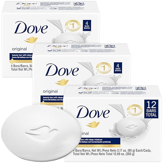 Amazon.com : Dove Soap, Original Beauty Bar 3-Pack (12 Soap Bars) – 3 ...