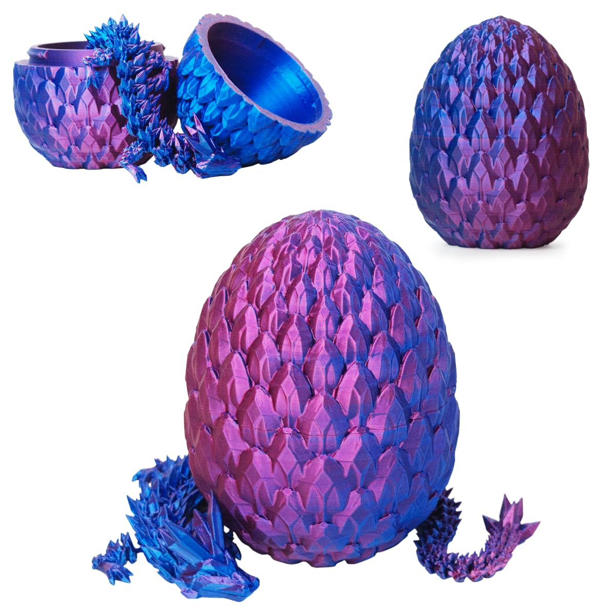 Amazon.com: AIFEIRIC 3D Printed Dragon, Easter Dragon Eggs with Dragon ...