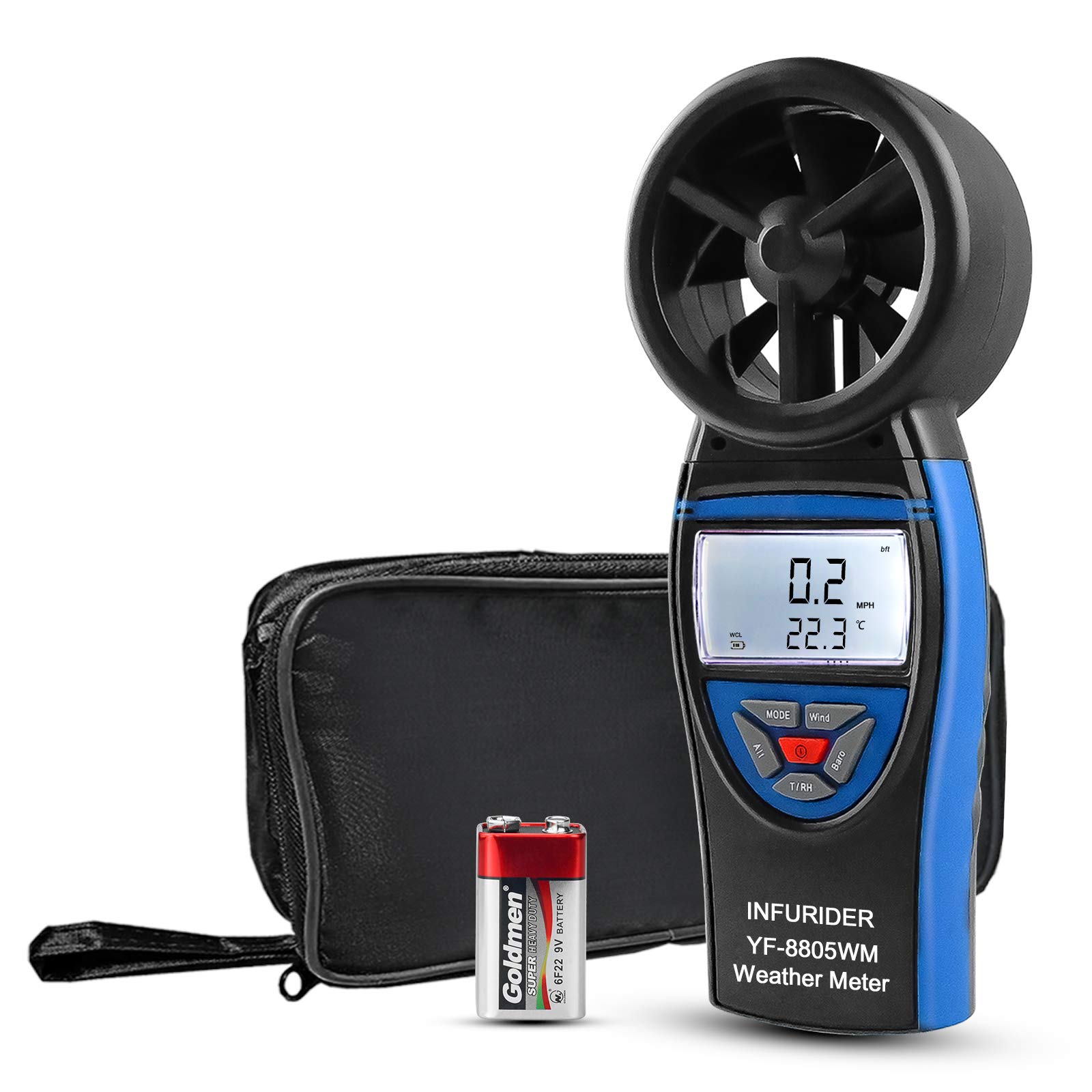 Buy INFURIDER Anemometer Handheld,Digital Wind Speed Gauge Meter ...