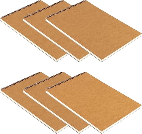 MUKCHAP 6 Pack A3 Spiral Bound Landscape Sketchbook, 160gsm A3 Sketch Drawing Pad with Blank ...