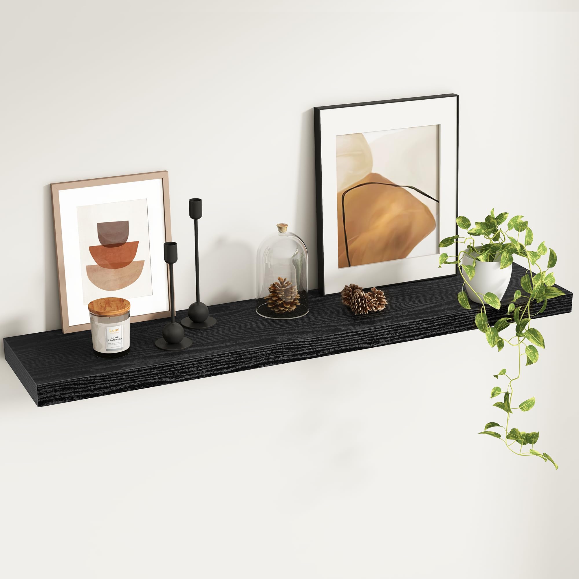 Amazon.com: Fun Memories Floating Shelves - 9 Inch Deep Wall Shelf for ...