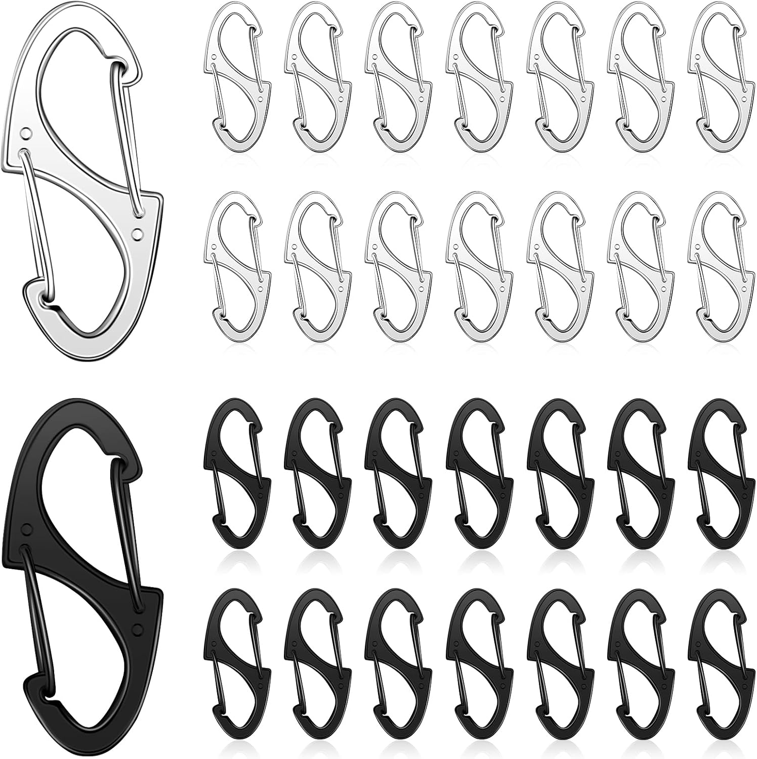Amazon.com: 30 PCS Small Alloy Snap Hook 1.6 Inch S Shaped Dual Wire ...