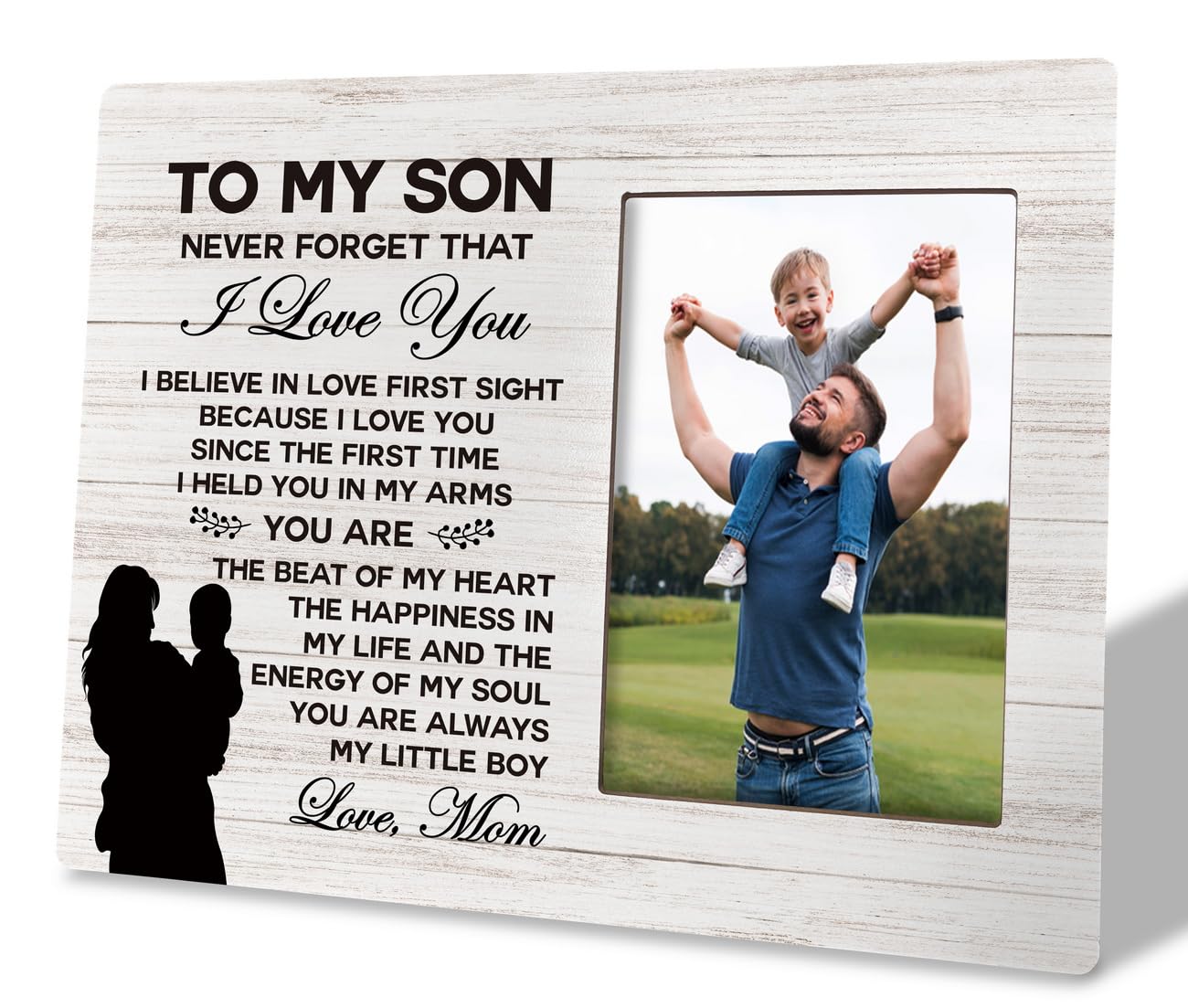 Amazon.com - Gift for Son, Wooden Picture Frame Gift, Son Photo Frame ...