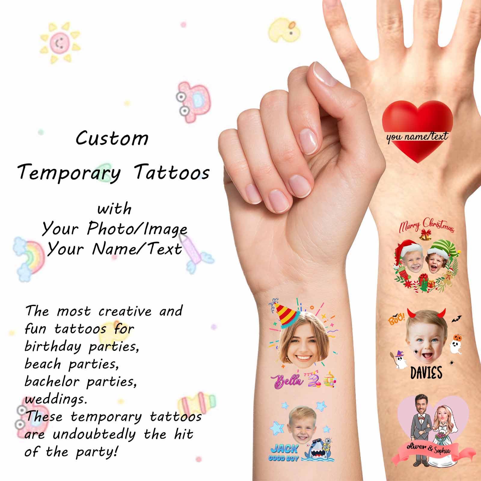 Oliver Face Tattoos Amazon.com : YESCUSTOM Custom Temporary Tattoos