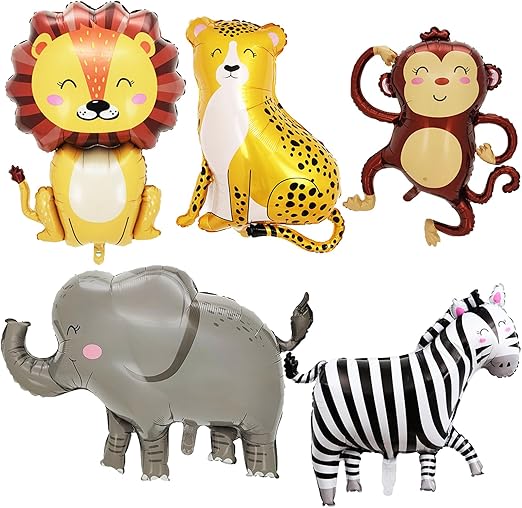Amazon.com: Jungle Animal Balloons Jungle Safari Birthday Party ...
