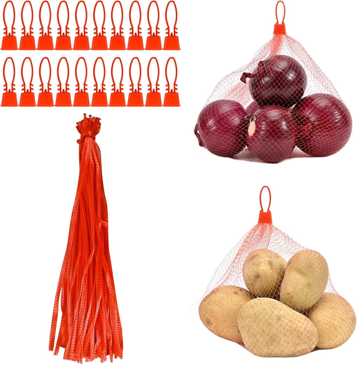 Amazon.com: HXSMUYC 100-Pack Durable Nylon Mesh Bags, 24-Inch ...