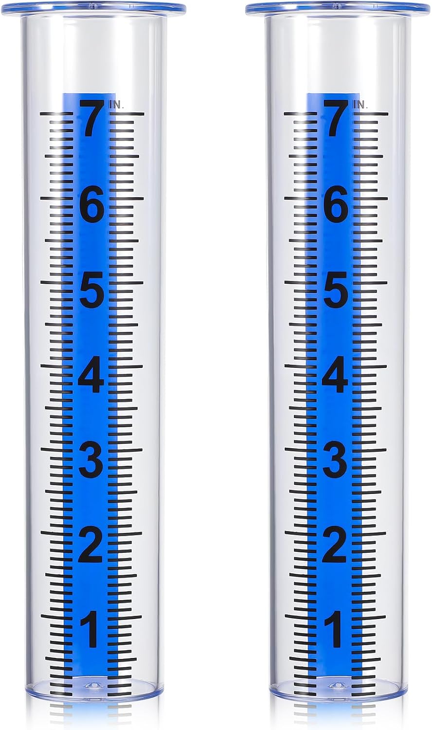 Amazon.com : Happyyami 2-Pack Precise Rain Gauge Replacement Tubes 8.46 ...