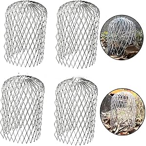 "4 pcs Drainage Pipe Anti Leaf Filter - Expandable Aluminium Strainer ...