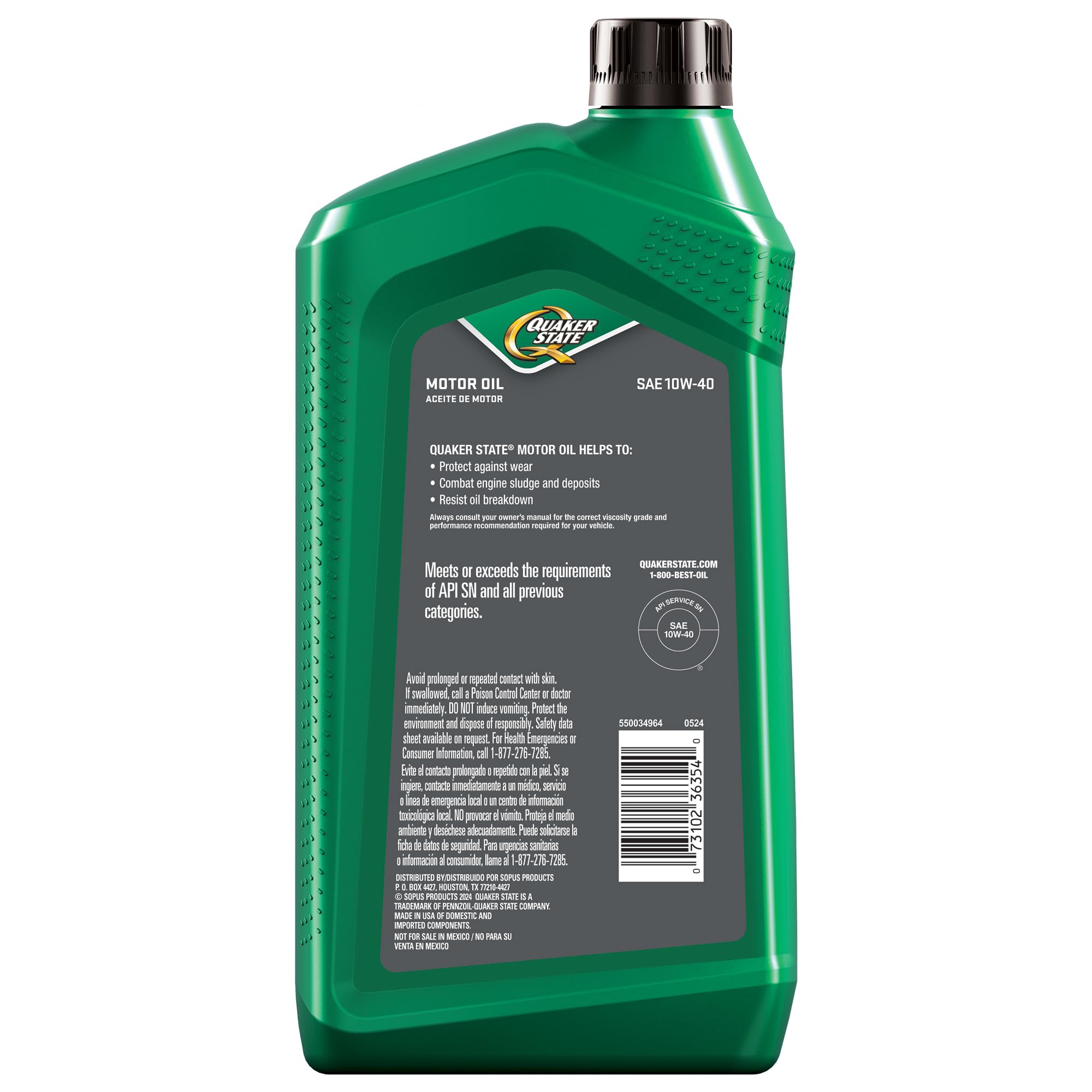 Snapklik.com : Quaker State Motor Oil, 10W-40, 1 Quart