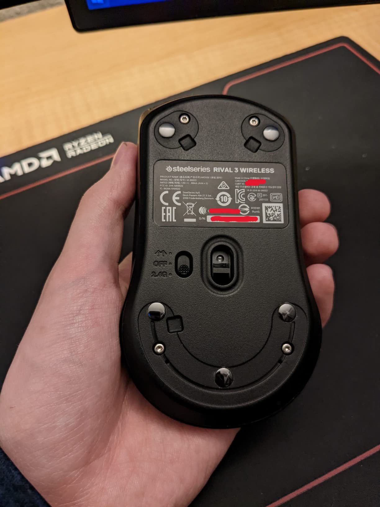 Amazon.com: GWolves Grips Stardust Red for Hait HT-M Mouse (Medium ...