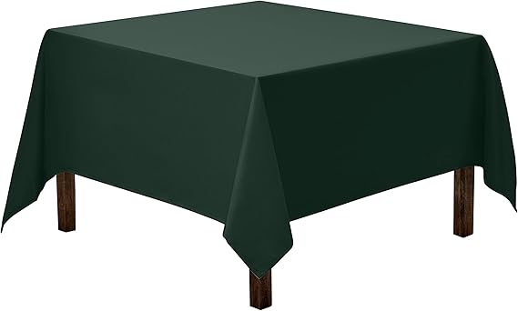 Amazon.com: Gee Di Moda Square Tablecloth - 52 x 52 Inch Hunter Green ...