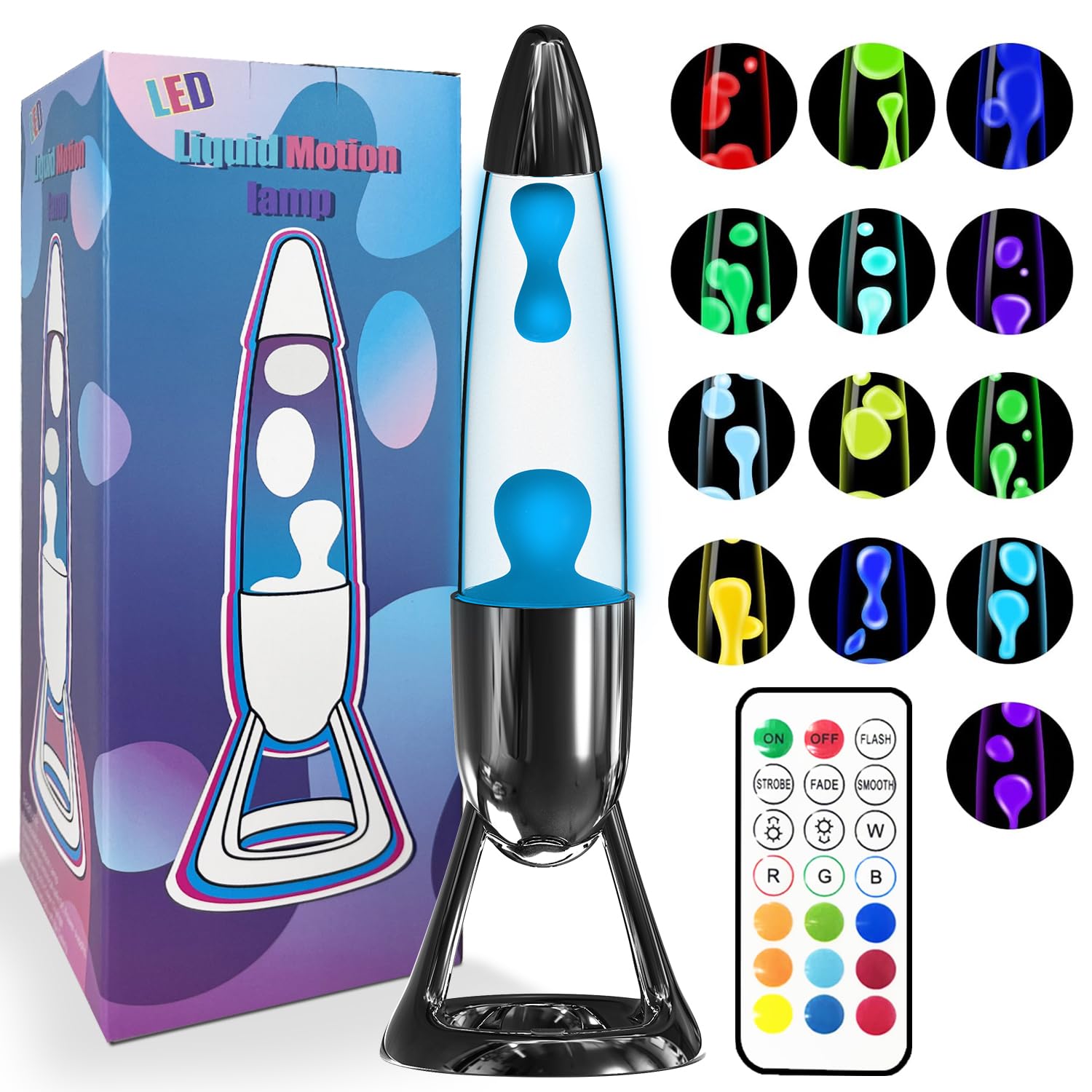 WANNALAMP Liquid Motion Lamp Color Changing Night Light Nighlight Home ...