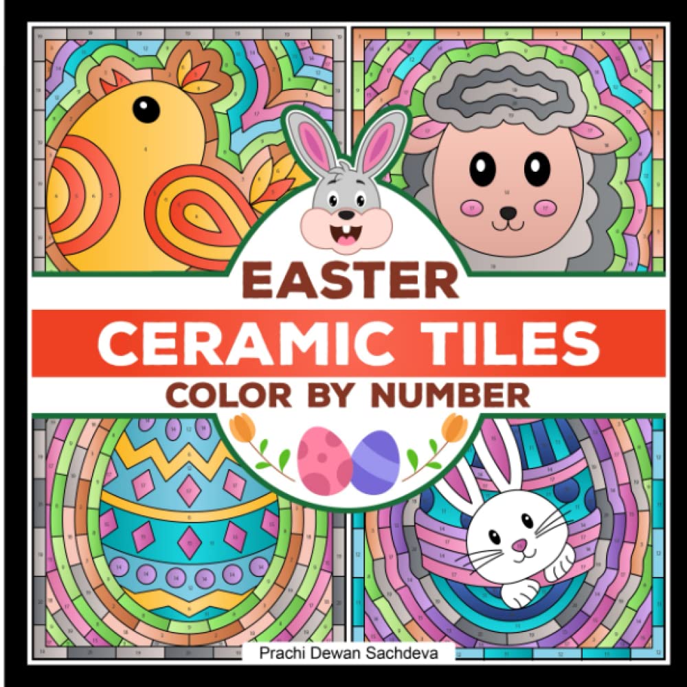 Ceramic tiles Easter - Color By Number: A perfect book to color and ...