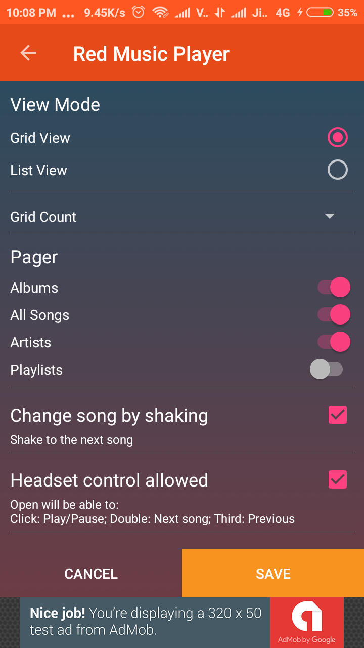 Aplicación red music app en Amazon Appstore